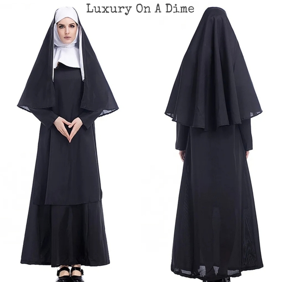 Dresses | Nun Religious Catholic Church Cosplay Adult Halloween Costume ...